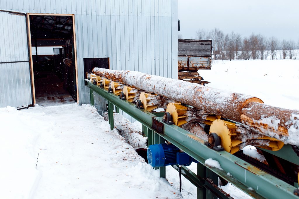 Conical roller conveyor with rollers for logs - ТЕХПРОМСЕРВИС